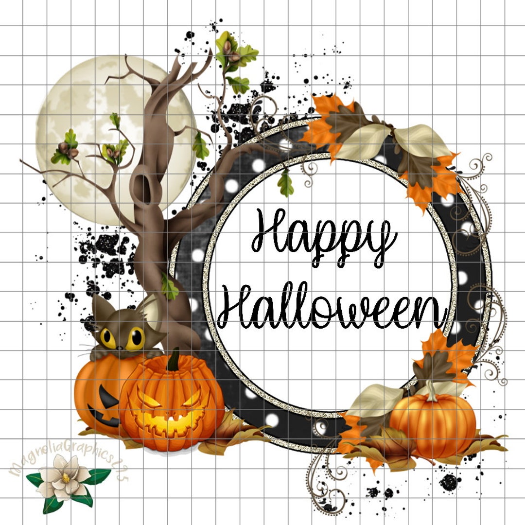 Happy Halloween Sublimation Design, Pumpkin Sublimation Design ...