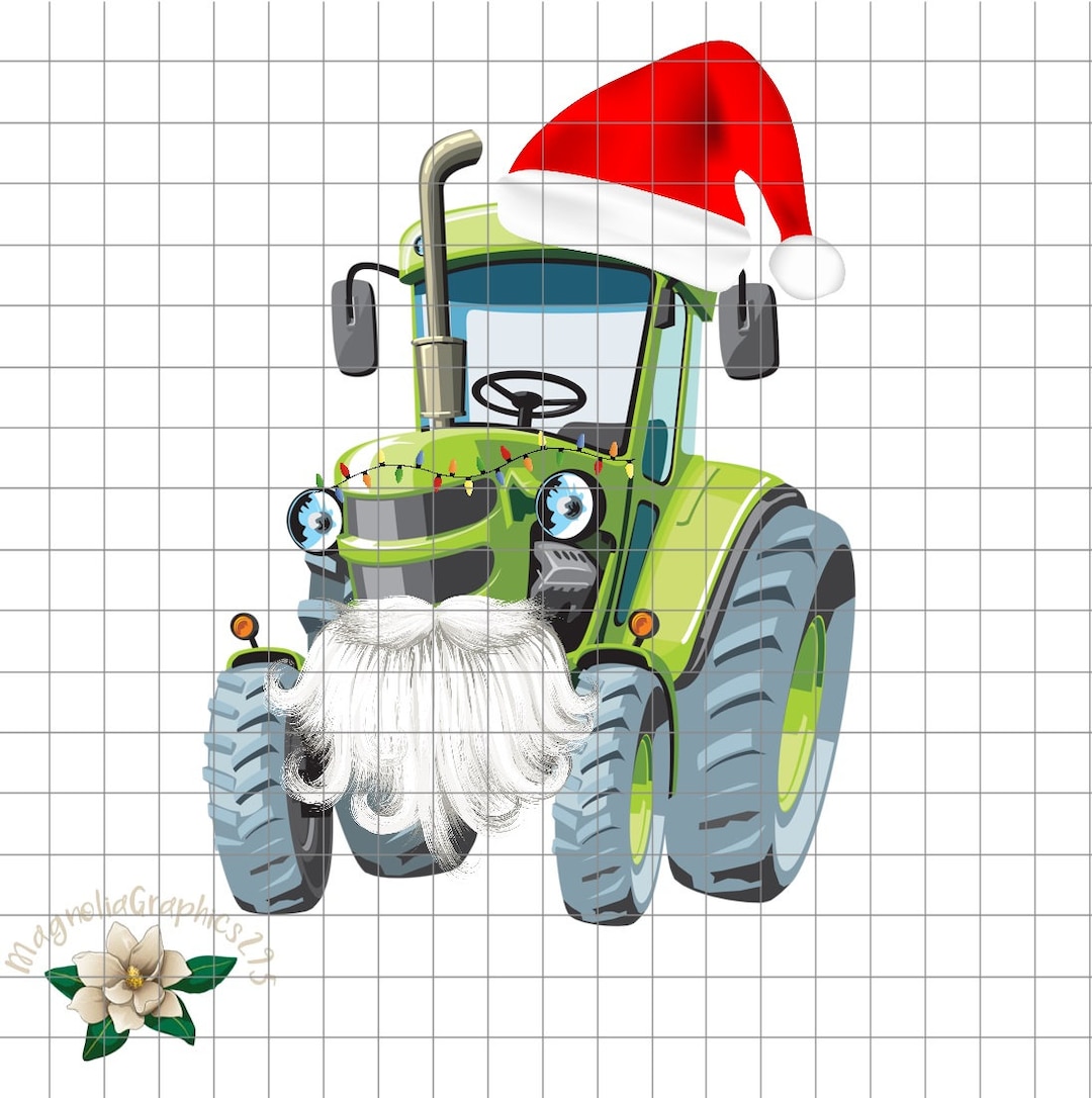 Christmas Tractor Sublimation Design, Clip Art, Printable File ...