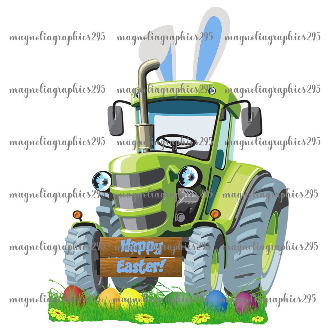 Easter Tractor Sublimation Design Easter Sublimation Design | Etsy