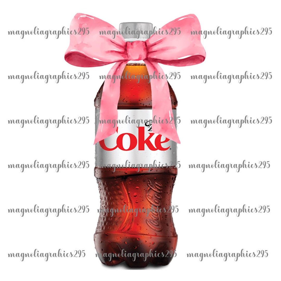 Diet Coke Coquette Bow PNG Design, Diet Coke Bottle Sublimation Design ...