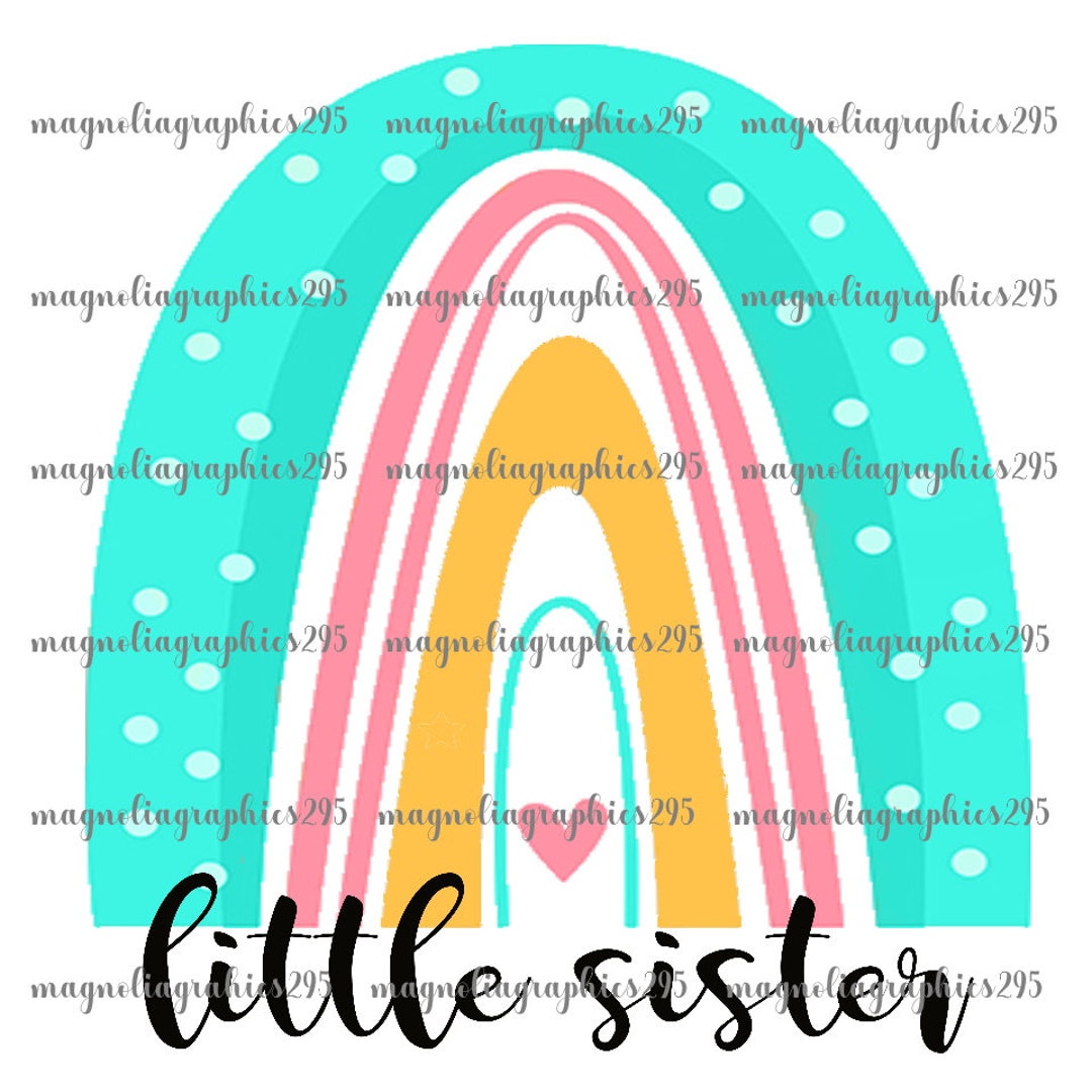 Little Sister Sublimation Design, PNG Design, Printable File, Digital ...