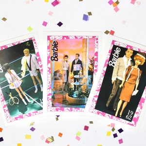 1960s Barbie and Ken Doll Fashion Trading Card Set of 3, Vintage 60s ...