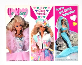 Barbie Valentine Card | Etsy