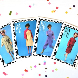 Twist N Turn Braniff Barbie Fashion Trading Card Set of 5 60s - Etsy