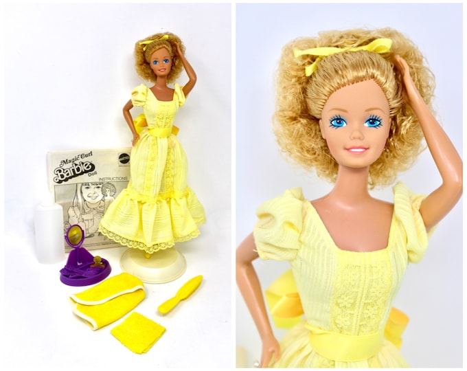 Magic Curl Barbie Doll in Original Fashion With Collector Box, Vintage ...