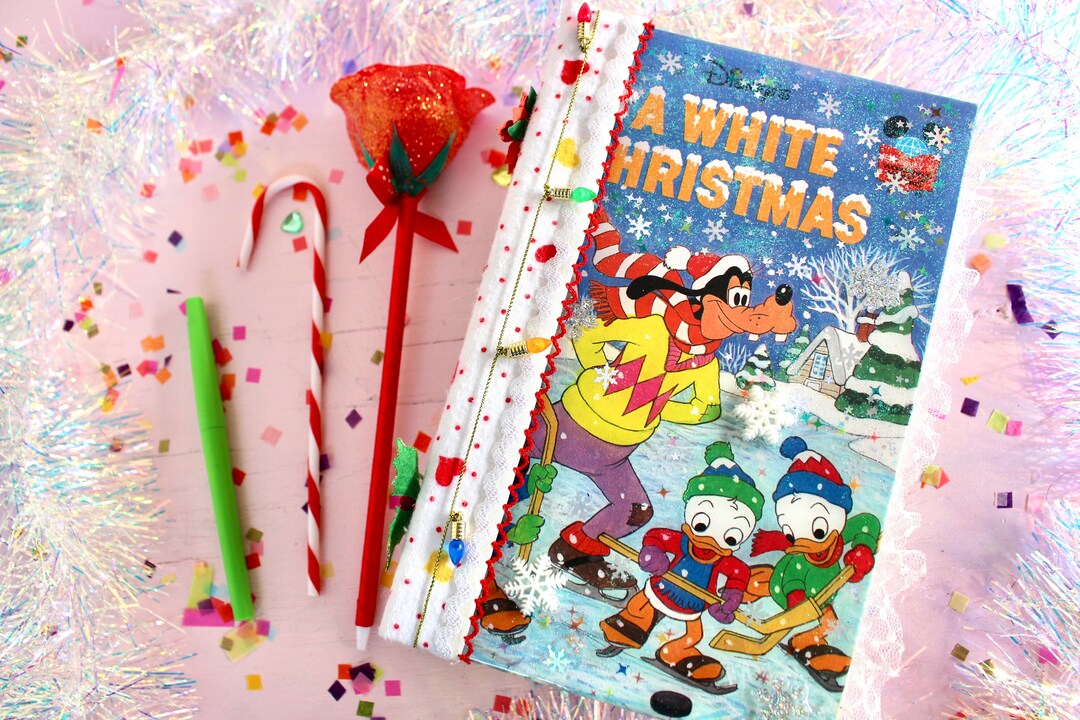 Handmade Holiday Junk Journal, Upcycled Vintage Christmas Kids Book ...