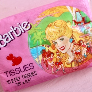 California Dream Barbie Travel Tissues, 80s Vintage Superstar Barbie ...