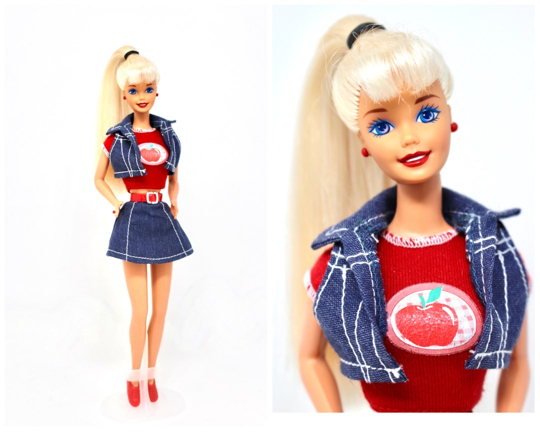 1996 Back to School Barbie Doll With Jean Denim Fashion With - Etsy