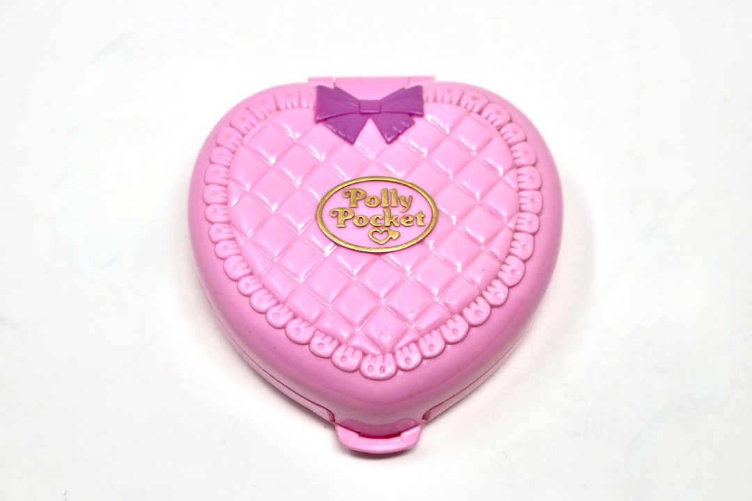 Polly Pocket Perfect Playroom Pink Quilted Heart Compact Set, Vintage ...