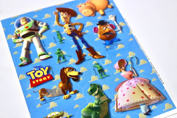 Toy Story Sticker Sheet Vintage 90s Disney Stickers for | Etsy