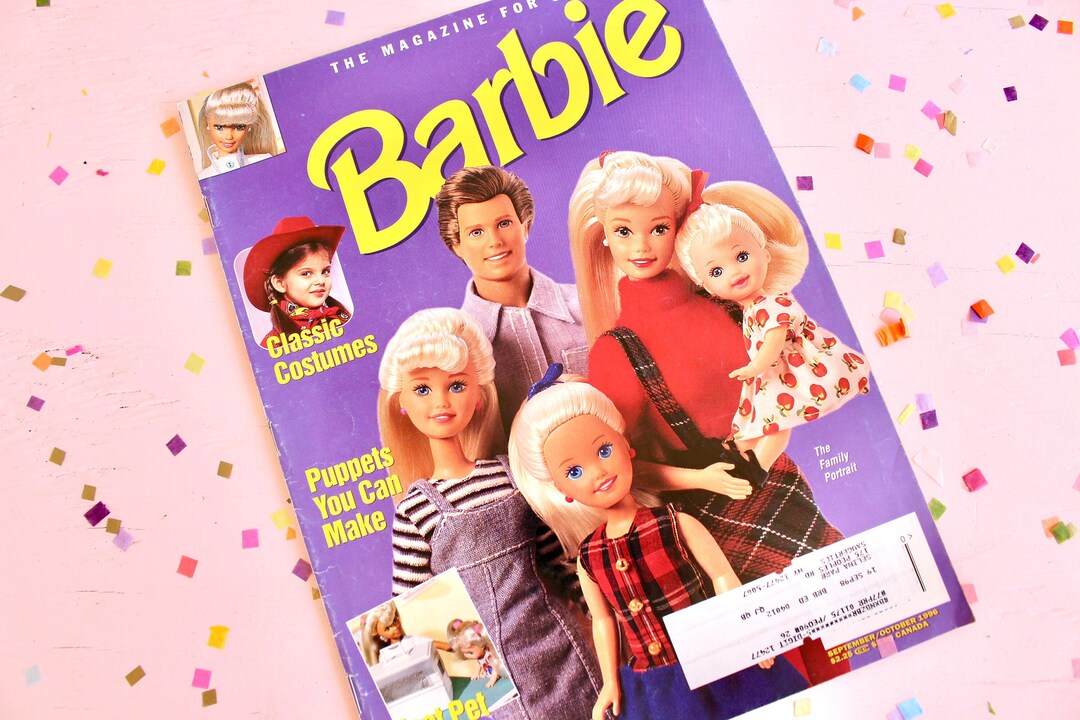 Halloween Barbie Magazine for Girls, 90s Vintage Barbie Movie Fashion ...