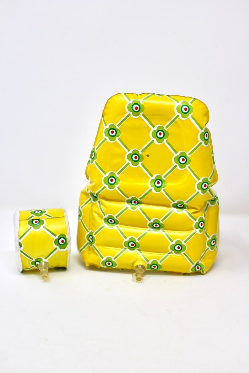 70s Inflatable Barbie Furniture Set Green Brown Yellow Blow - Etsy