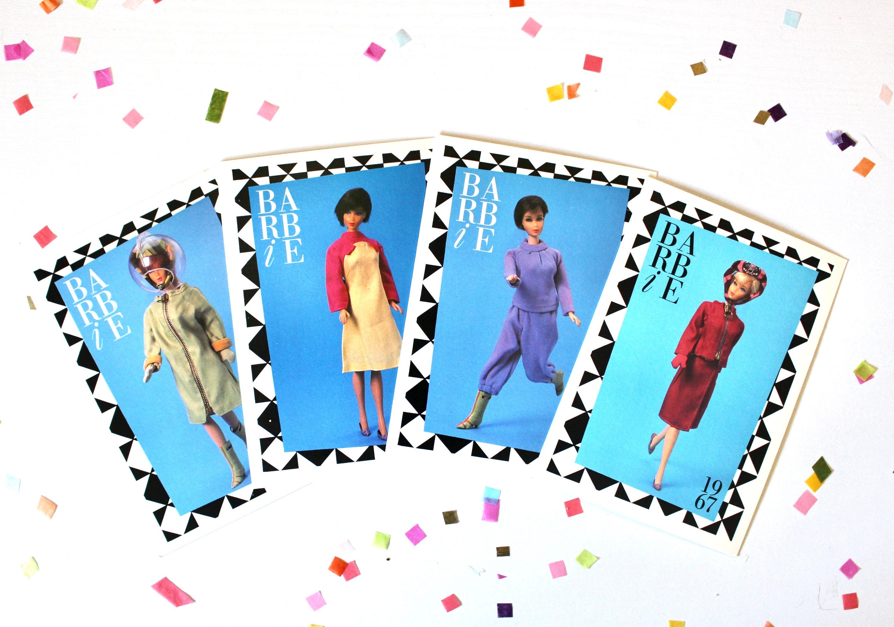 Twist N Turn Braniff Barbie Fashion Trading Card Set of 5 60s - Etsy