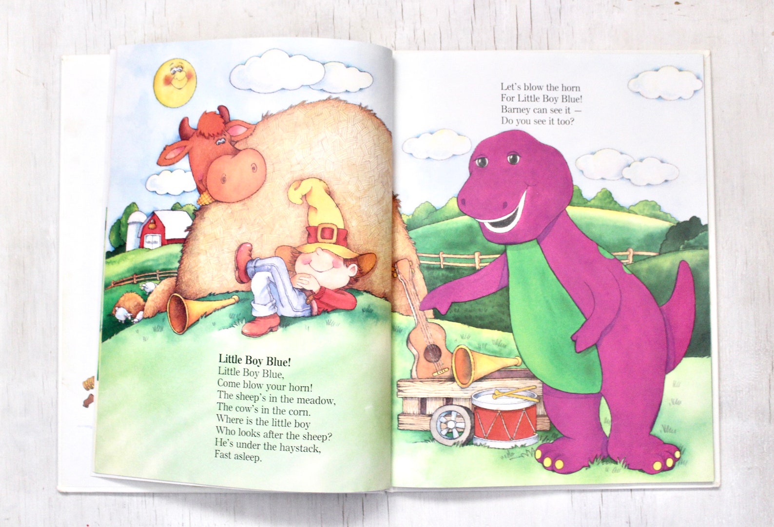 Barney Favorite Mother Goose Rhymes Kids Book Vintage Barney - Etsy