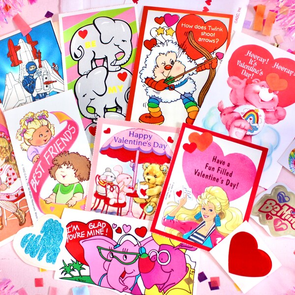 80s Classroom Valentine Cards - Etsy