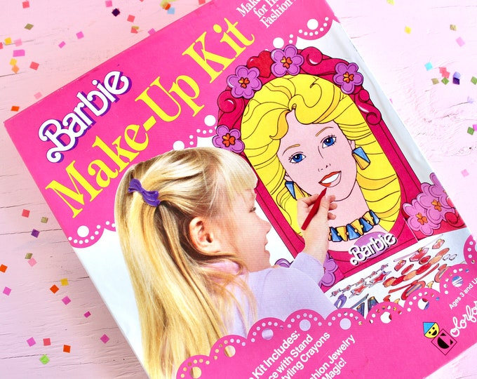 Barbie Make up Kit Colorforms Dress up Play Set, Vintage 80s 90s Barbie ...