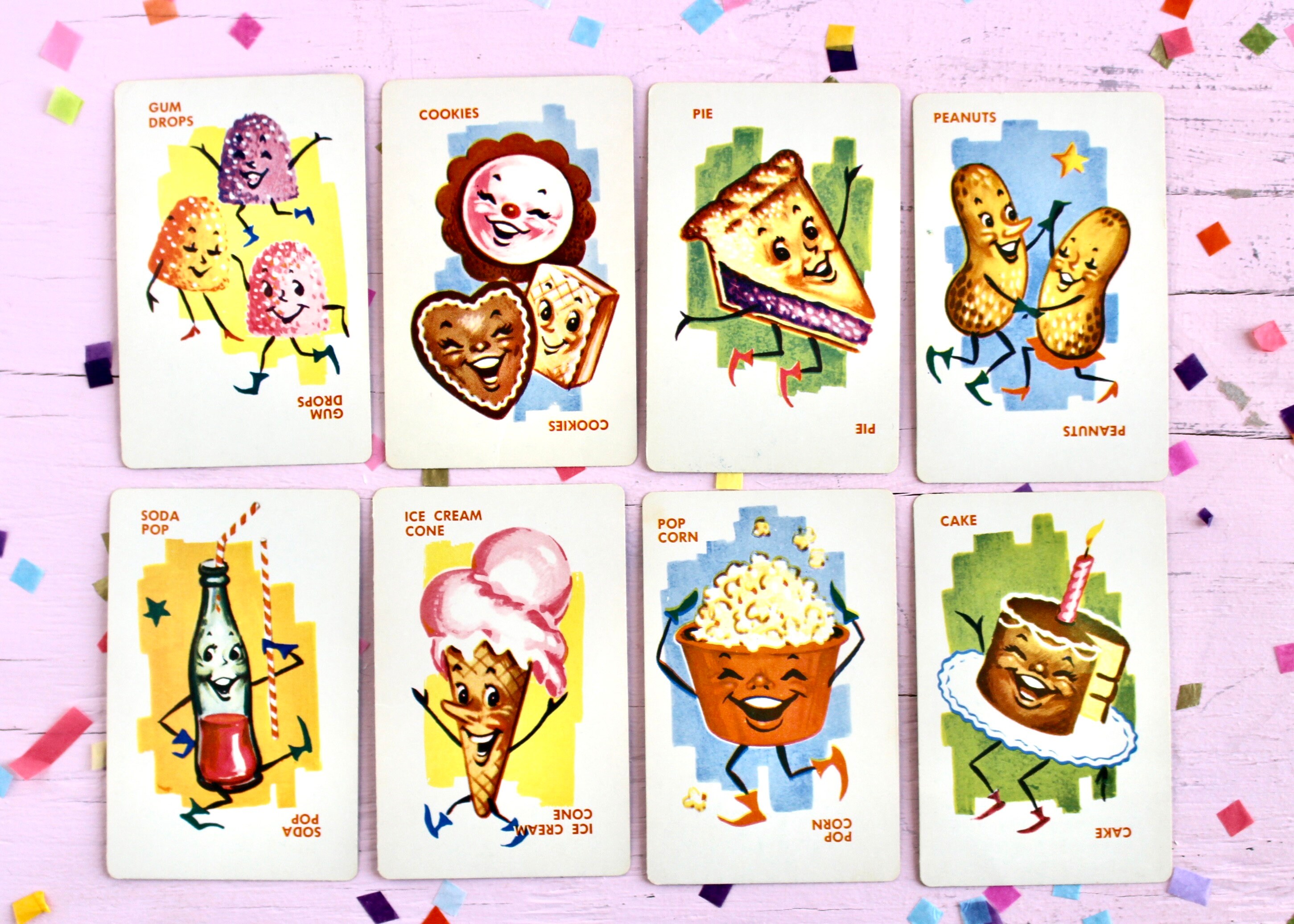 Candy Dandy Playing Cards Set of 8 Retro Candy Cards 50s 60s - Etsy