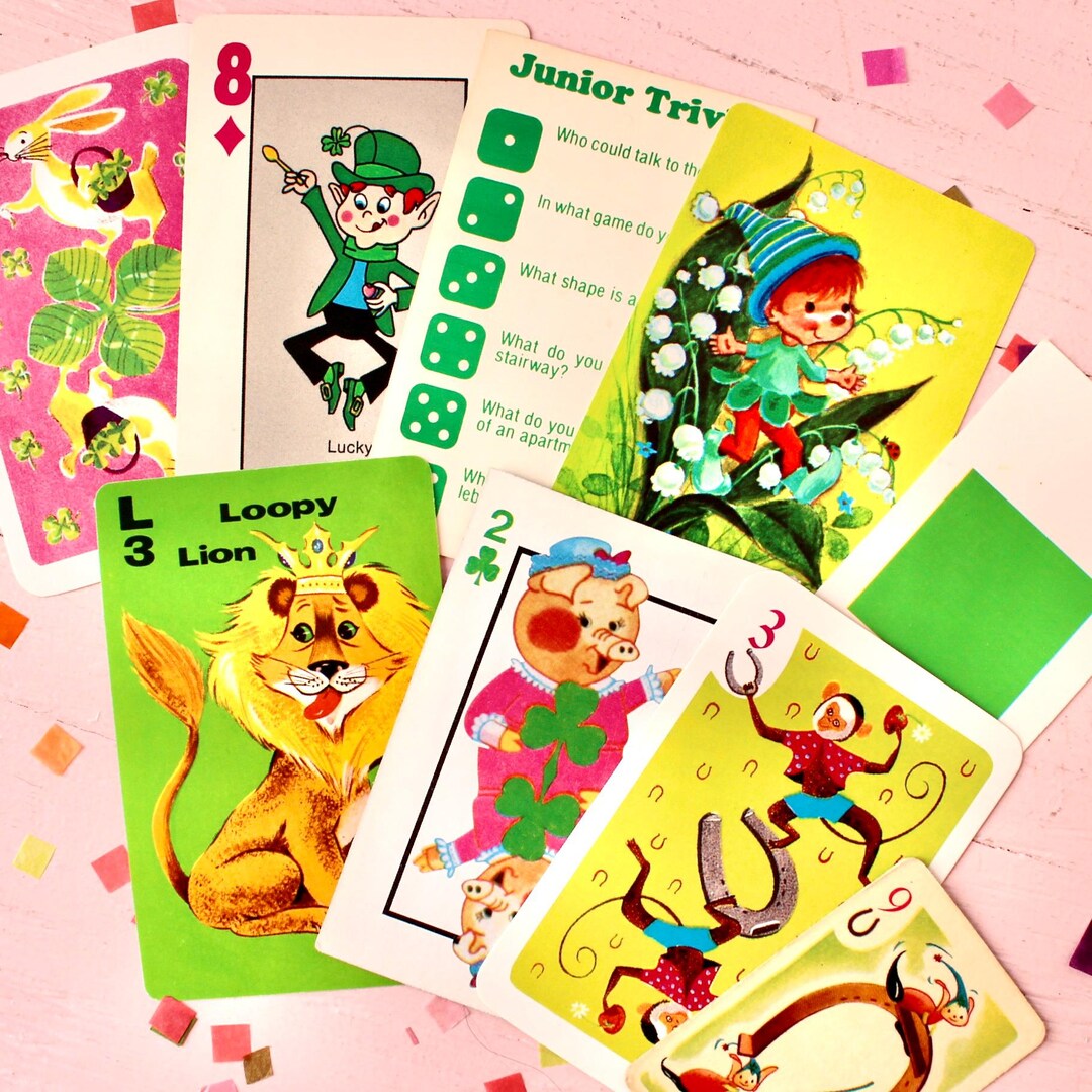 St Patricks Day Playing Card Pack, Vintage Playing Cards, Retro St ...