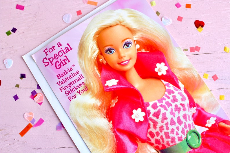 Barbie Doll Valentines Day Card With Envelope Vintage 90s - Etsy