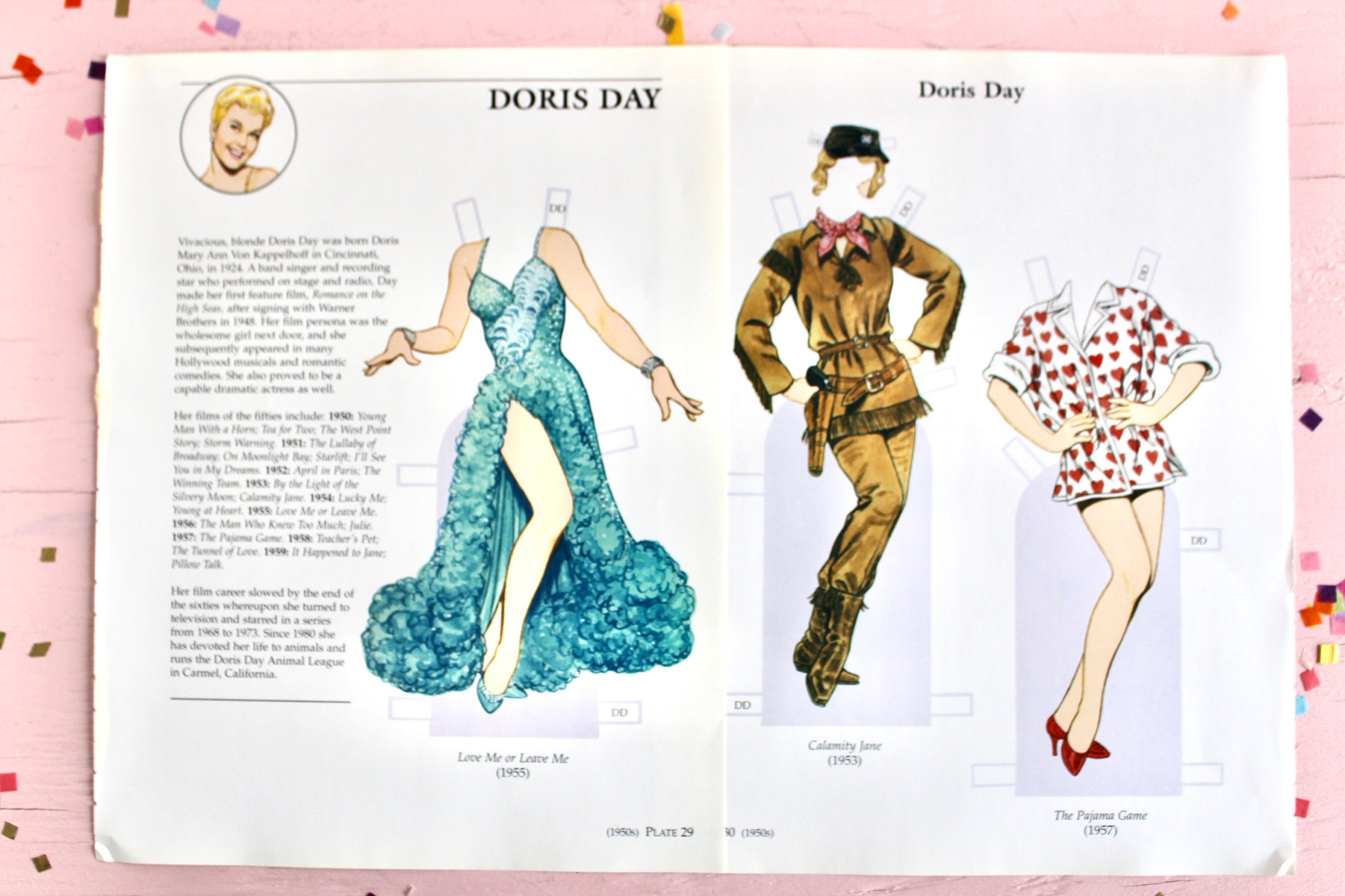 Hollywood Movie Star Paper Doll Set Doris Day Ava Gardner - Etsy