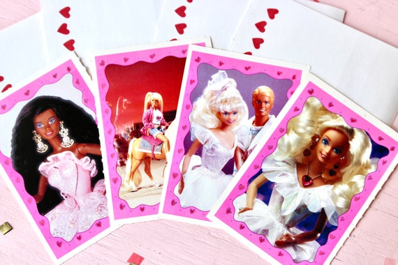 90s Barbie Valentine Cards With Envelopes Set of 4 Vintage - Etsy