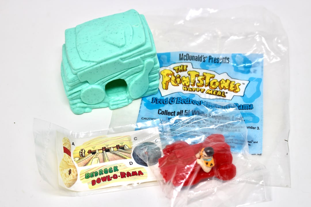 1993 Flintstones Mcdonalds Happy Meal Toy, Fred and Bedrock Bowl O Rama ...