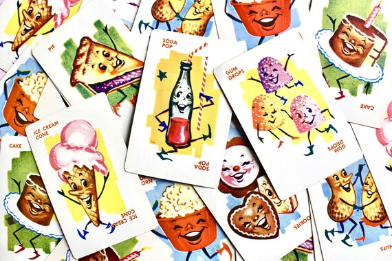 Candy Dandy Playing Cards Set of 8 Retro Candy Cards 50s 60s - Etsy