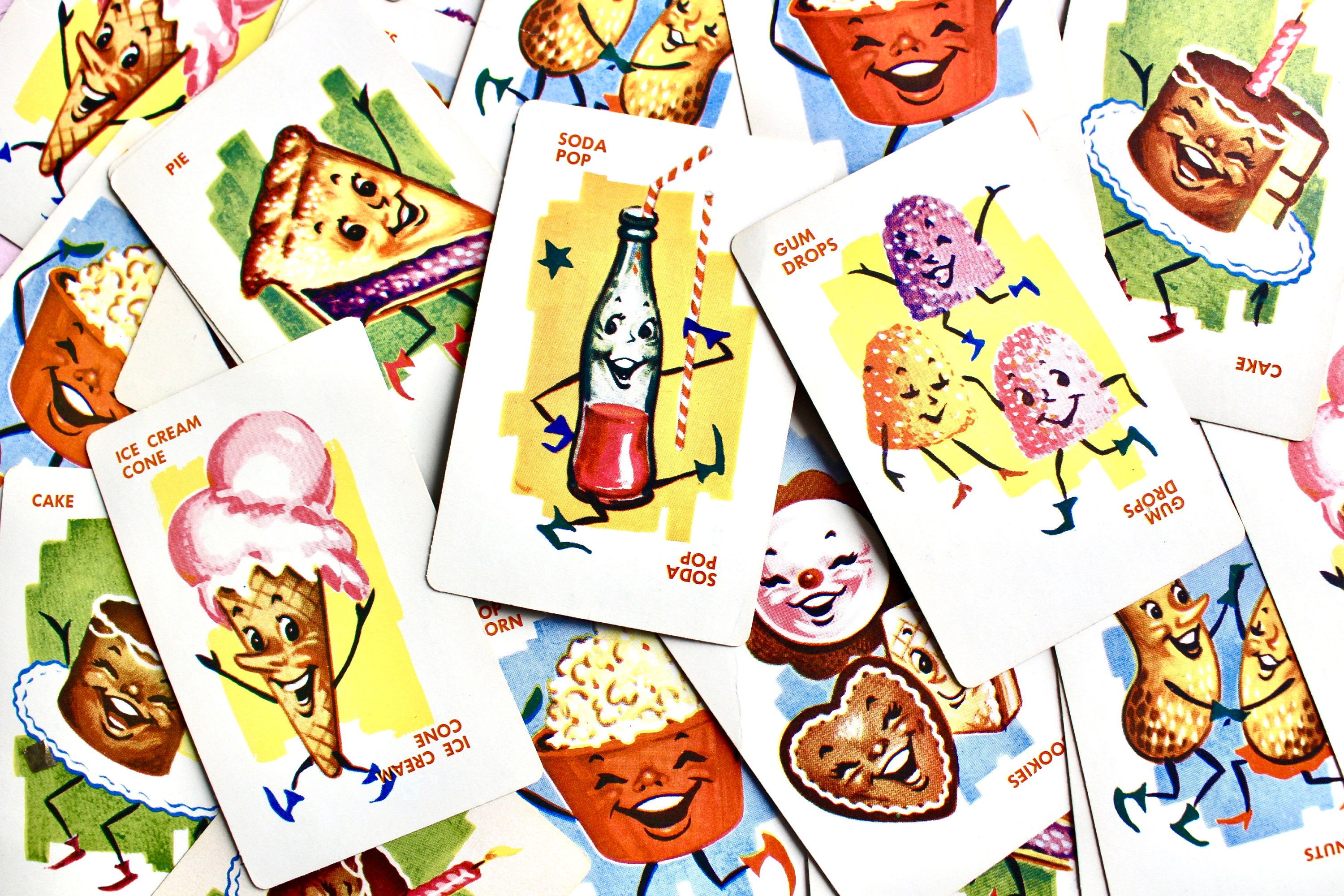 Candy Dandy Playing Cards Set of 8 Retro Candy Cards 50s 60s - Etsy