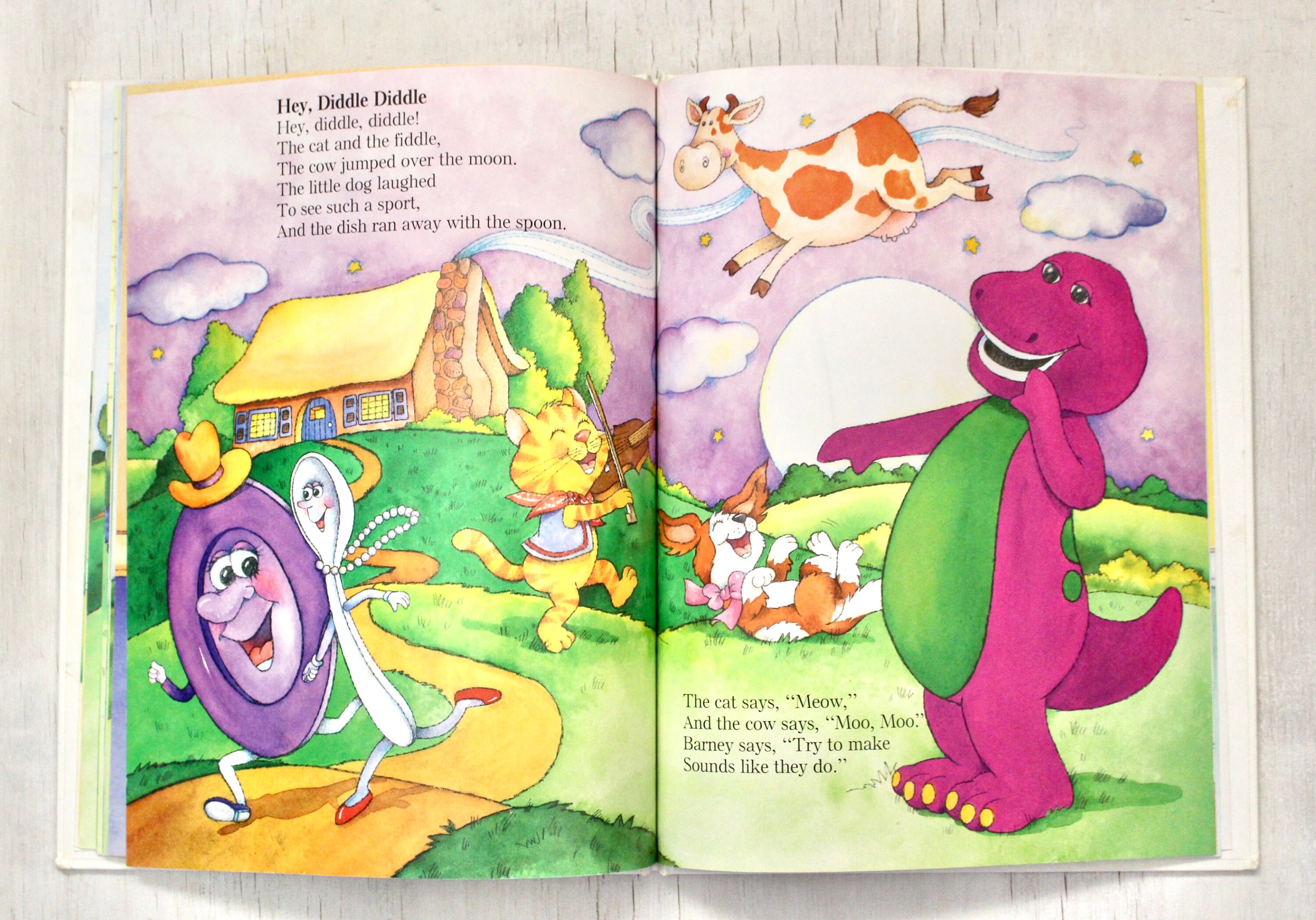Barney Favorite Mother Goose Rhymes Kids Book Vintage Barney | Etsy