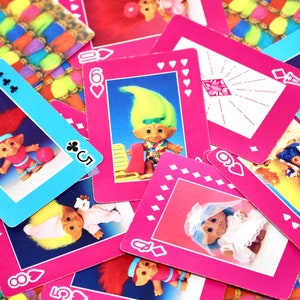 Vintage Troll Playing Cards, Set of 5, Retro Rainbow Swap Cards, Junk ...