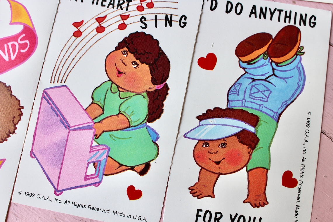 Cabbage Patch Kids Valentines Cards With Envelopes Set of 5 - Etsy