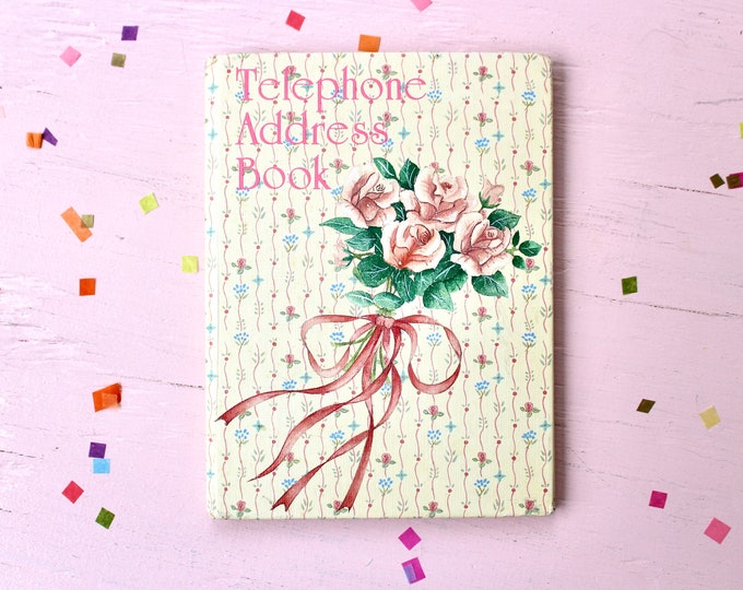 Rose Bouquet Hardcover Address Book, Made in Taiwan, Vintage ...