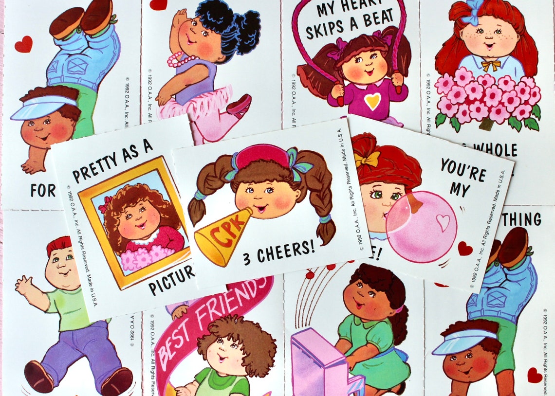Cabbage Patch Kids Valentines Cards With Envelopes Set of 5 - Etsy