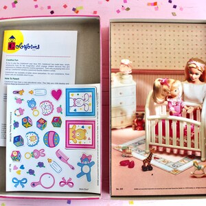 Kelly and Barbie Colorforms Play Set, Vintage 80s 90s Barbie Kids Vinyl ...