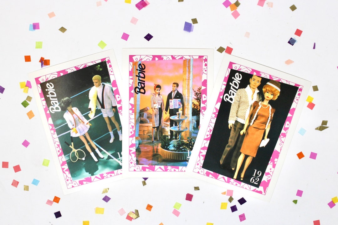 1960s Barbie and Ken Doll Fashion Trading Card Set of 3, Vintage 60s ...