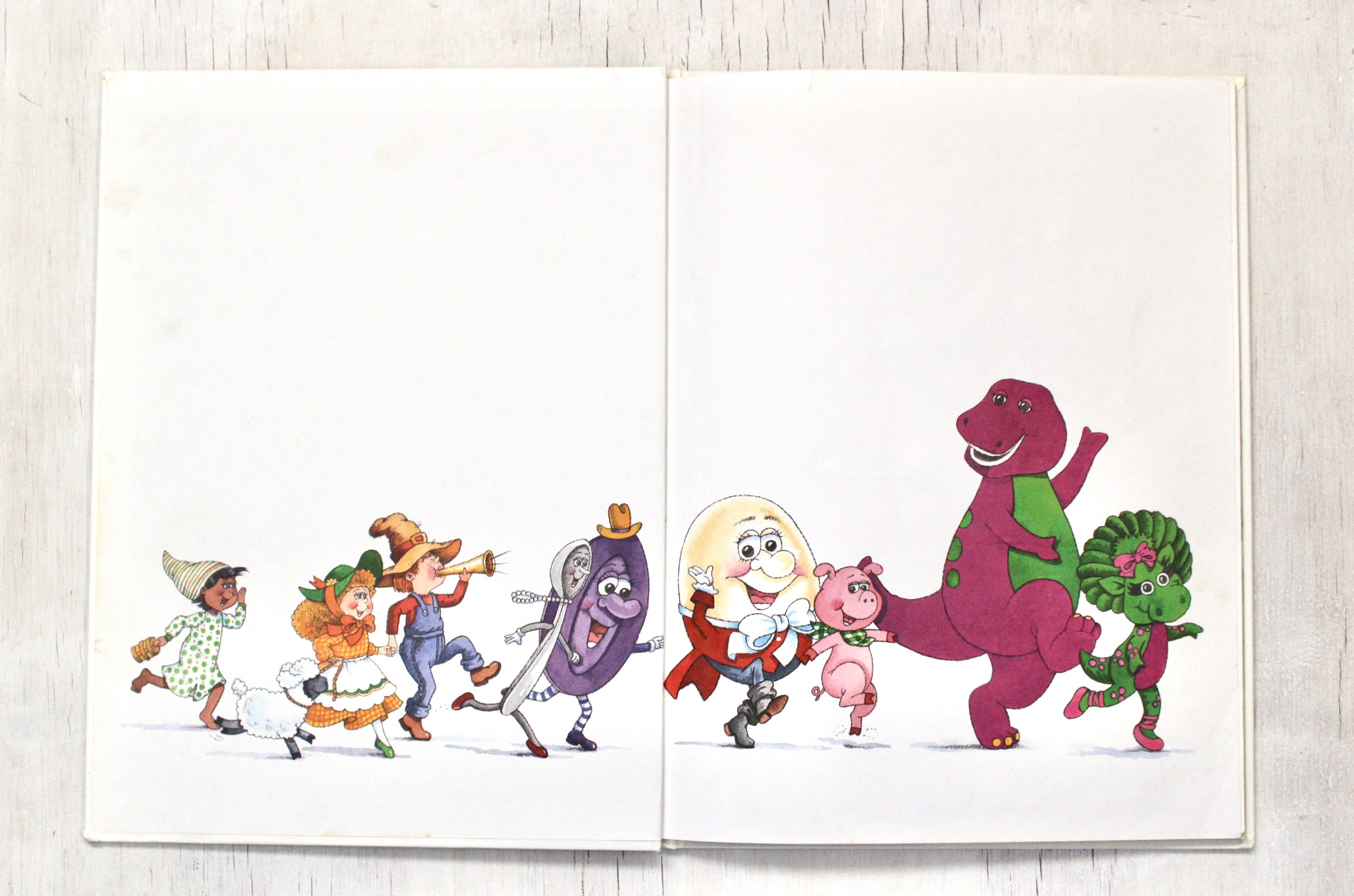 Barney Favorite Mother Goose Rhymes Kids Book Vintage Barney | Etsy