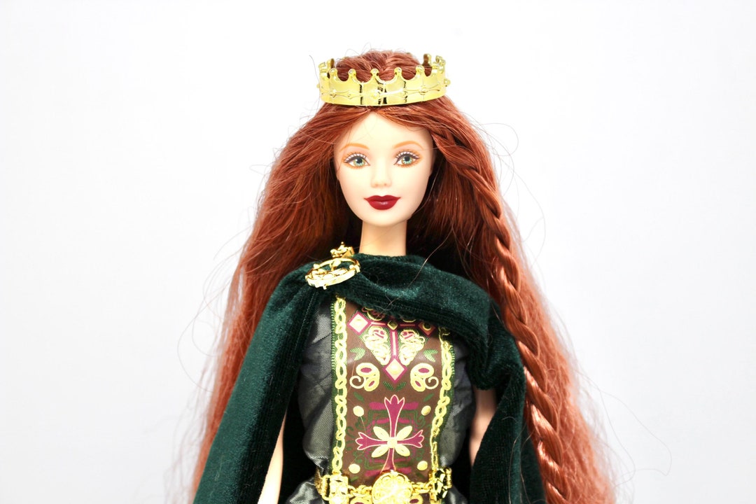 2001 Princess of Ireland Barbie Doll, Redhead Irish Barbie With Gold ...