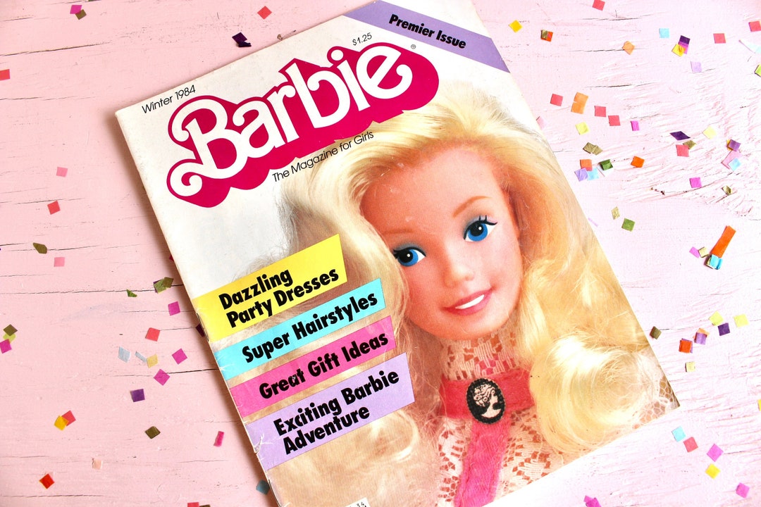 Vintage Barbie Magazine, Barbie Lover Gift, Angel Face Barbie Magazine ...