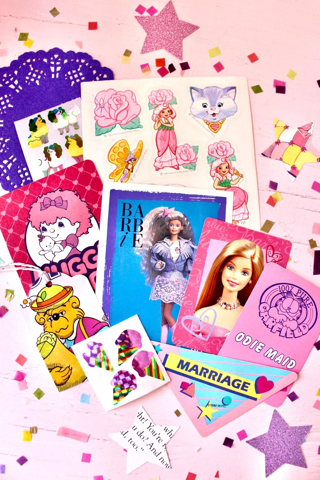 80s Girl Paper Pack, Vintage Junk Journal Ephemera, Rose Petal Place ...