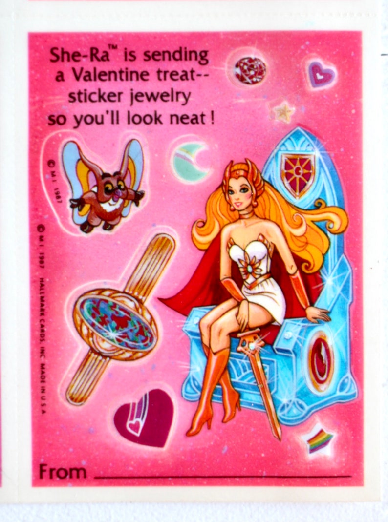 Vintage She-ra Princess of Power Valentines Day Card Set of 2 | Etsy