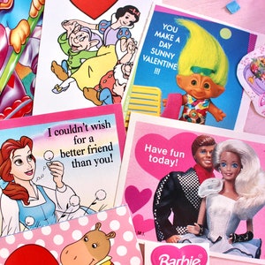 Vintage Classroom Valentine Card Sticker Pack, Retro 90s Valentines Day ...