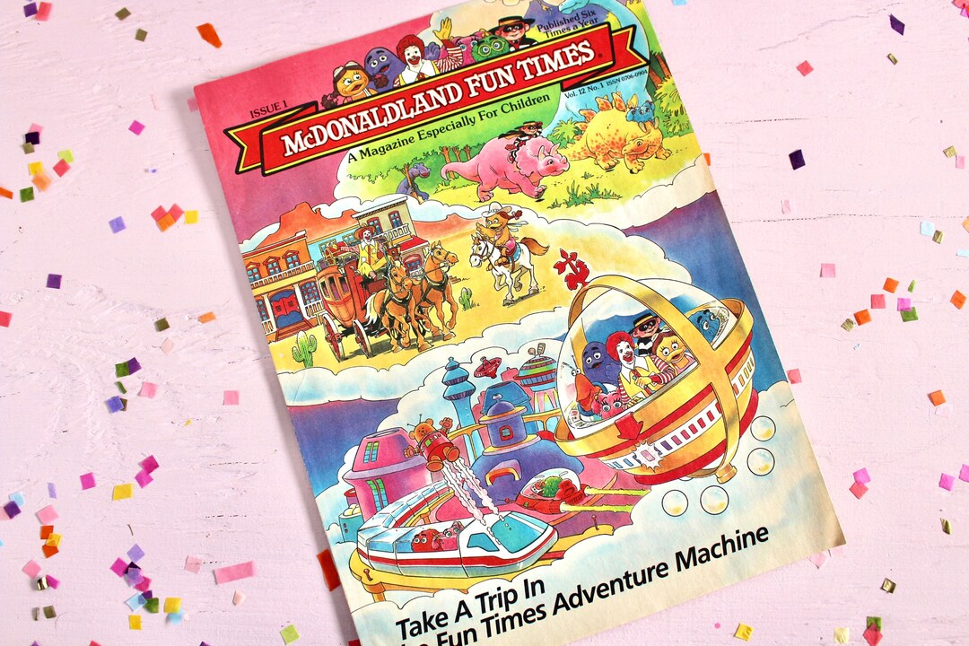 Mcdonaldland Fun Times Magazine, Vintage 80s Nostalgia Happy Meal ...