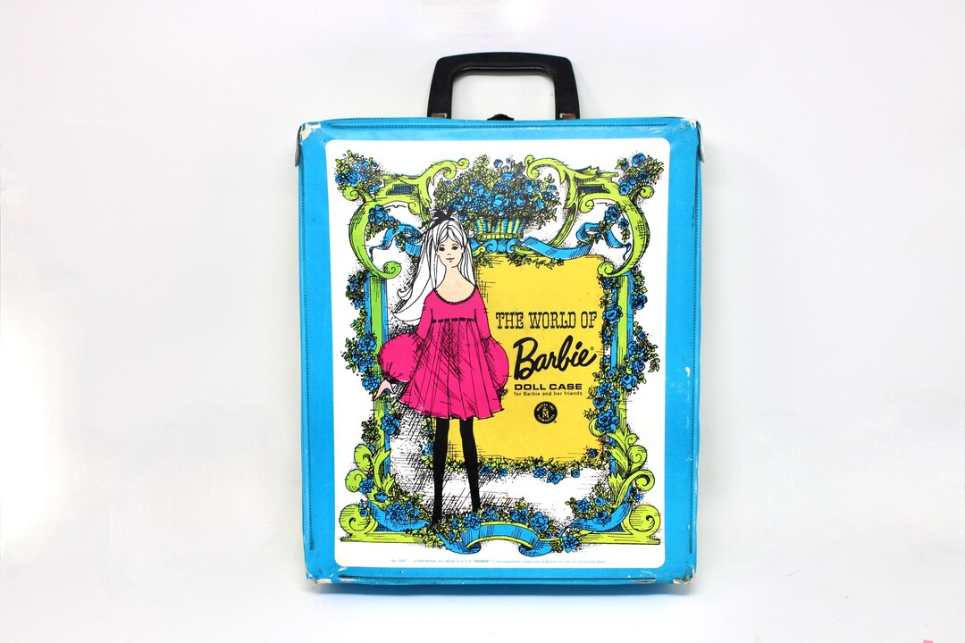 Mod Barbie Doll Fashion Carry Case, Pink Retro Barbie Fashion Trunk ...