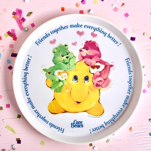 1980s Care Bear Melamine Plate, Wish Bear Love a Lot Bear, Vintage Care ...