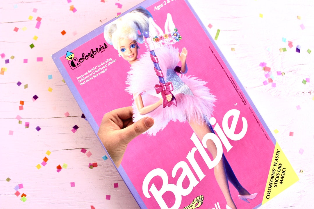 Costume Ball Barbie Colorforms Dress up Play Set, Vintage 80s 90s ...