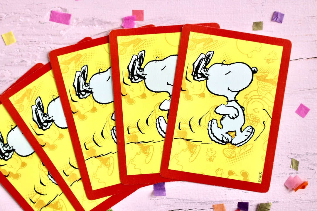 Snoopy Peanuts Playing Cards, Set of 5, Vintage Charlie Brown Card, 80s ...