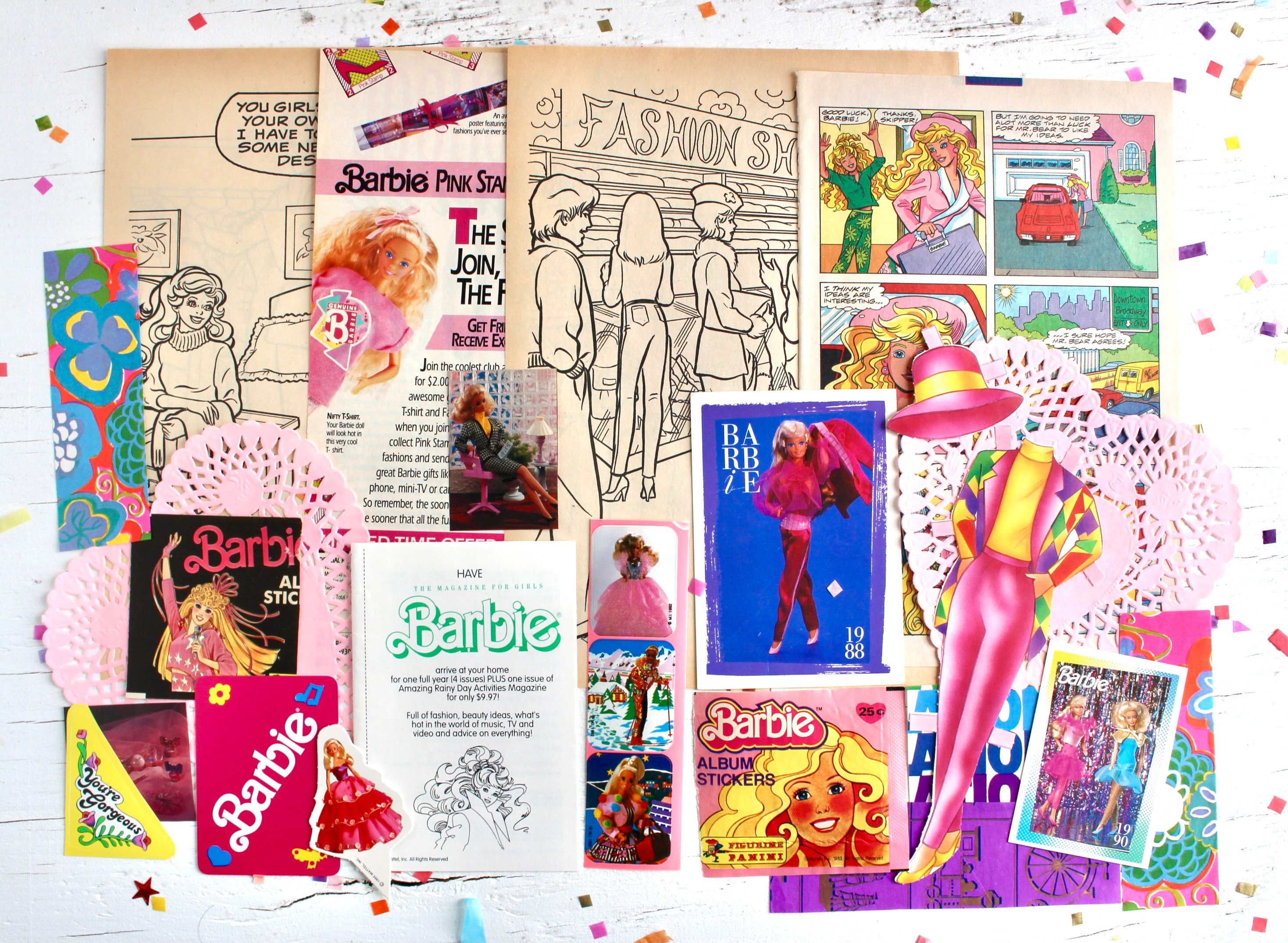 Barbie Paper Pack Junk Journal Kit Vintage Barbie Cards | Etsy