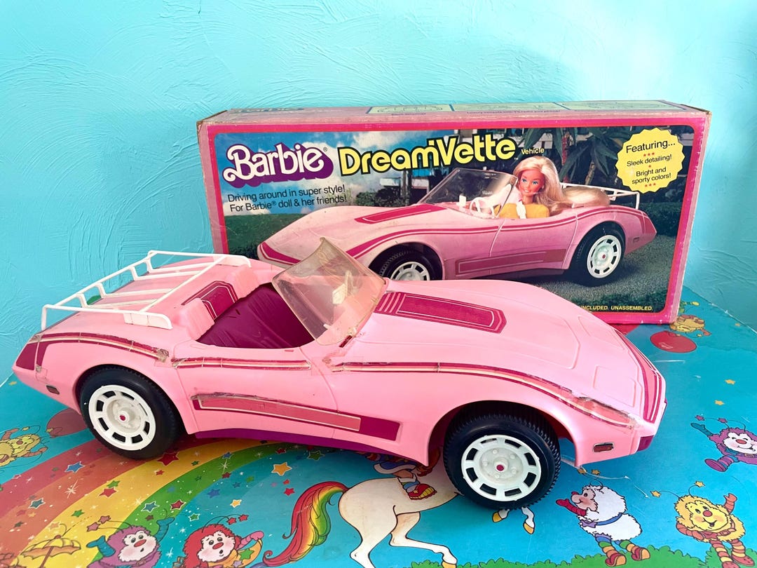 Rare Barbie Dream Vette in Original Box, Vintage 1982 Pink Gremlins ...
