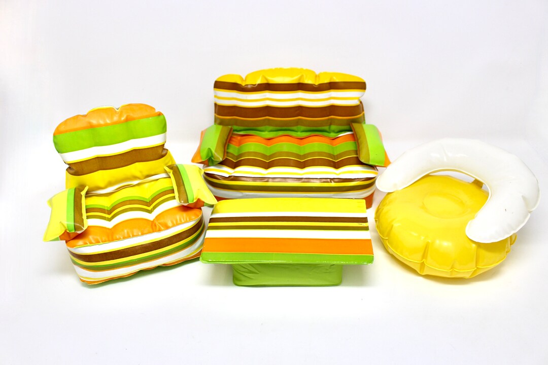 70s Inflatable Barbie Furniture Set Choose Your Own Orange - Etsy