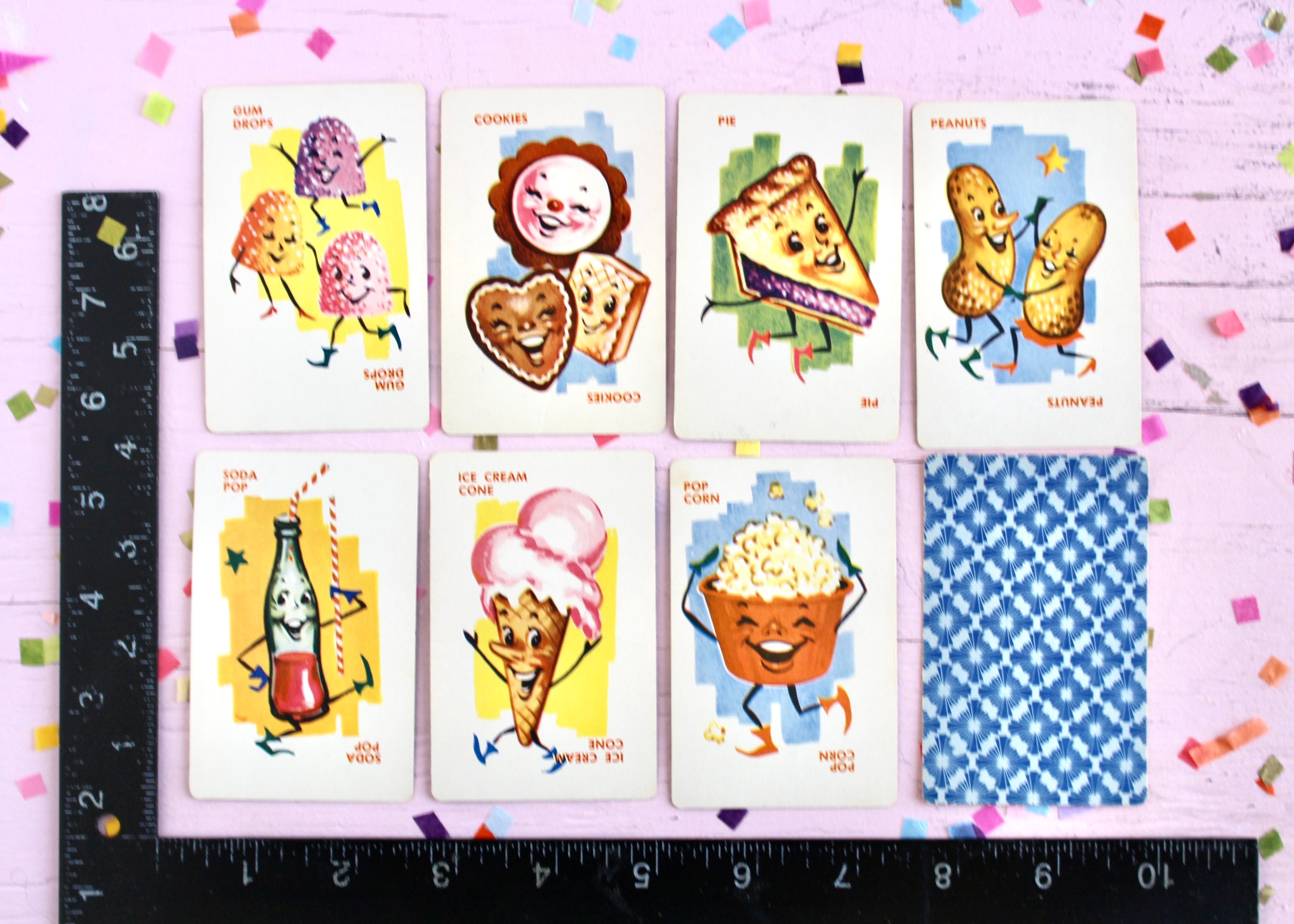 Candy Dandy Playing Cards Set of 8 Retro Candy Cards 50s 60s - Etsy
